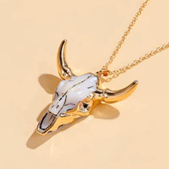 Jewelry | Bull Skull Horned Gothic Skeleton Cow Heifer Longhorn Western ...